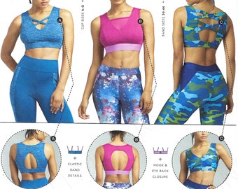 Uncut Simplicity Sewing Pattern 8560 Misses' Knit Sports Bra Pattern ...