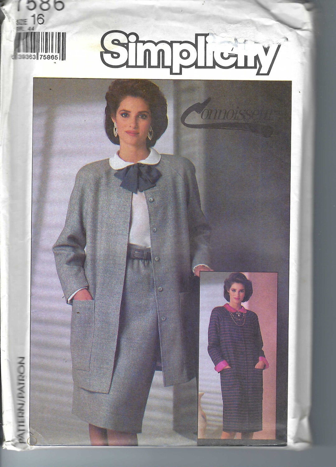 Uncut Vintage Simplicity Sewing Pattern 7586 Blouse Skirt Jacket ...