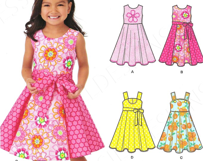 Uncut New Look Sewing Pattern 6202 Girl Dress Size 3-8 FF - Etsy