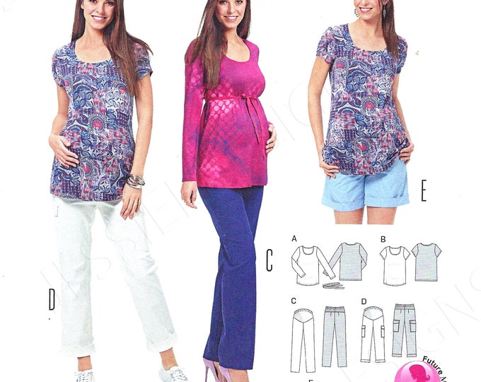 Uncut Burda Style Sewing Pattern 6607. Misses Maternity Tops, Shorts ...