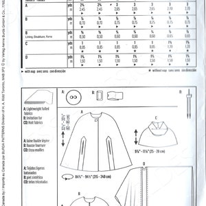 FF Burda Style Sewing Pattern 7313 Cape Wrap Shrug Capelet, Modern Boho ...
