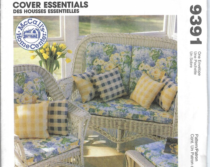 Uncut Mccalls Sewing Pattern 9391 Cover Essentials Wicker Patio ...