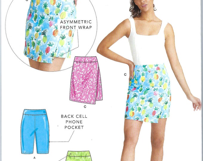 Uncut Simplicity Sewing Pattern 11091 9336 Misses' Knit Skort, Skirt ...