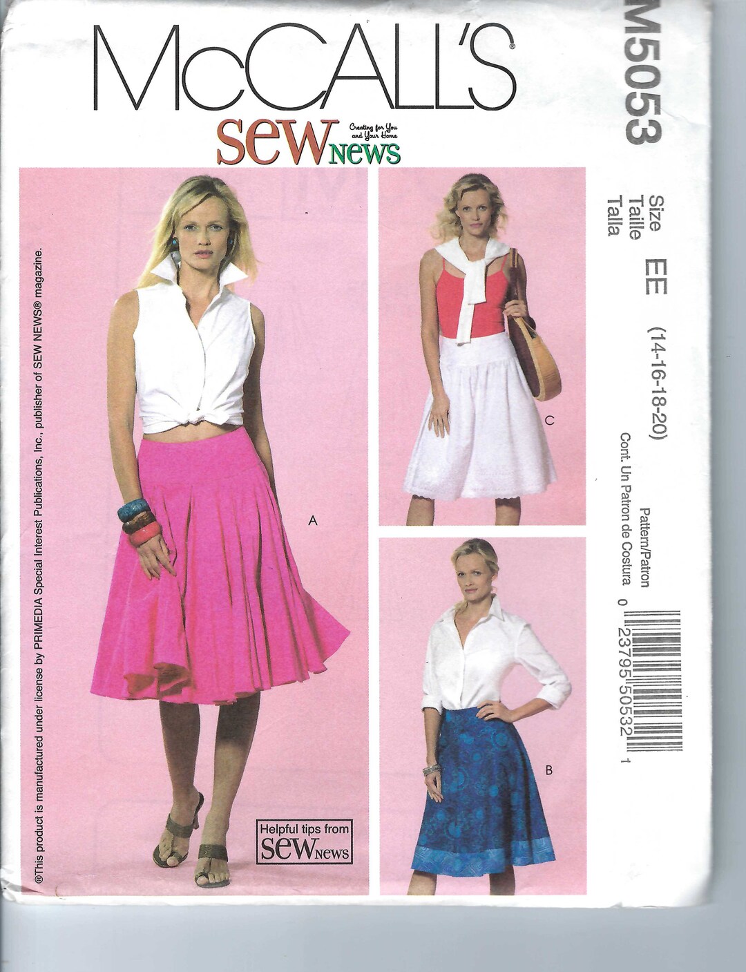 UNCUT Mccalls Sewing Pattern 5053 Misses/miss Petite Flared Skirts With ...