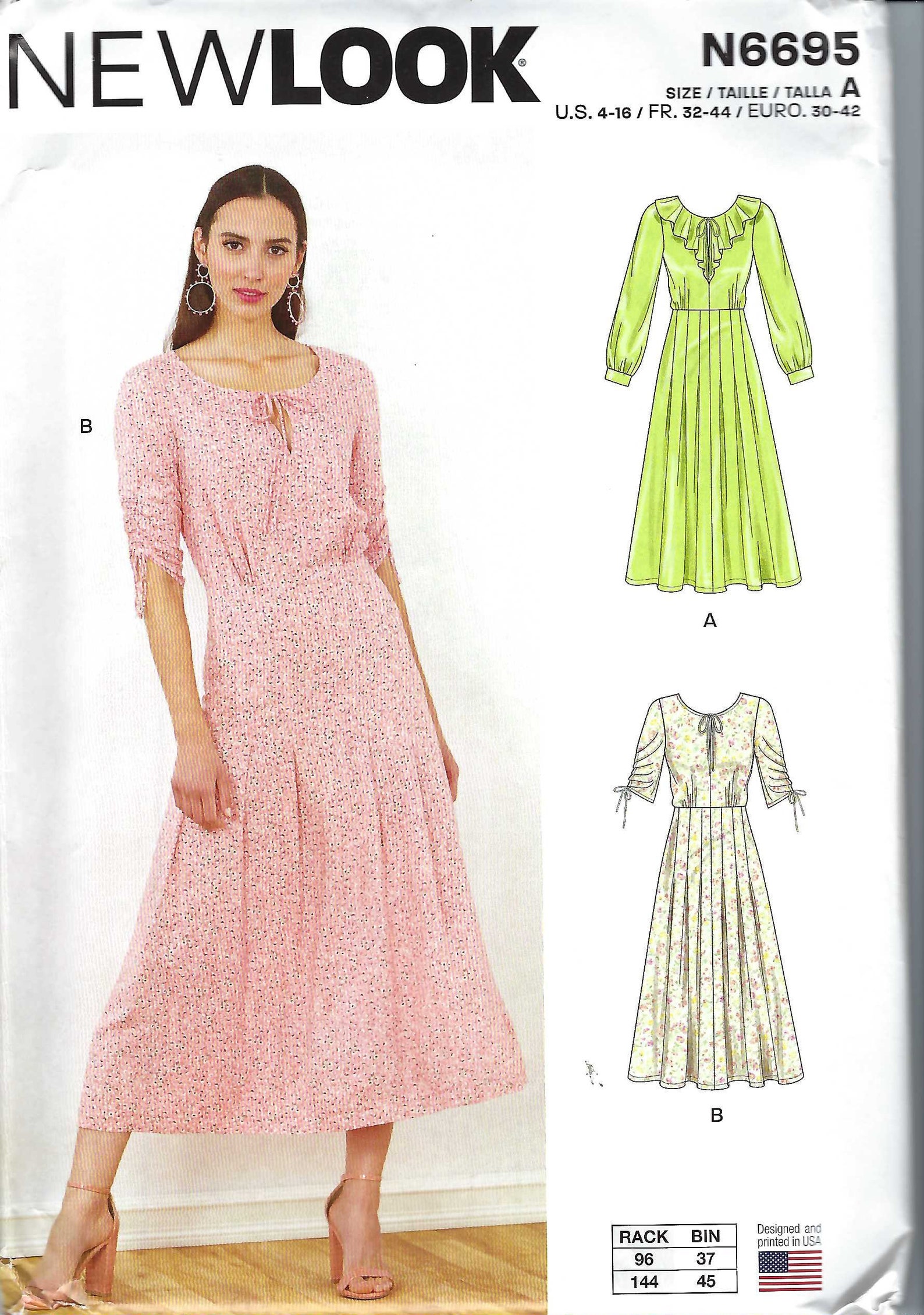 Uncut New Look Sewing Pattern Misses' Dresses Sewing Pattern 6695 Size ...