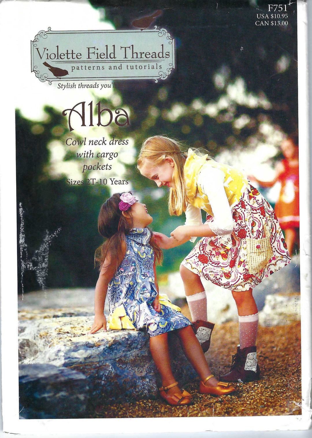 Uncut Violette Field Threads Sewing Pattern 751 Girls Dress, Child Size ...