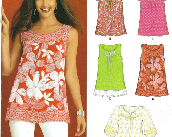 Uncut New Look Sewing Pattern 6871 Assorted Tops Sewing Pattern 10 12 ...