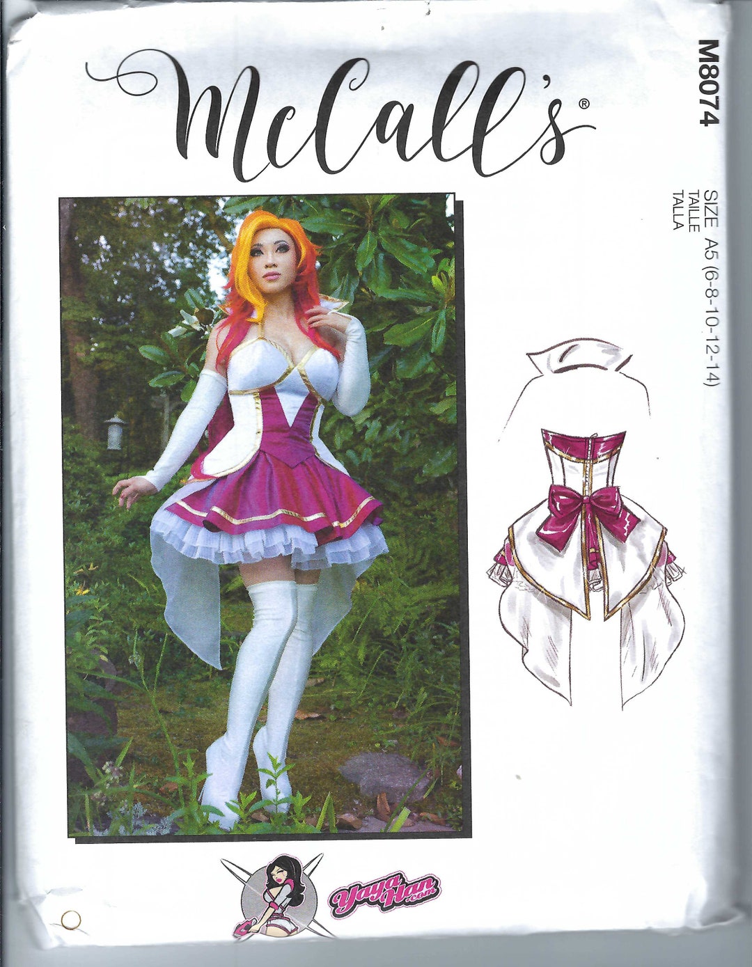 Uncut Mccalls Sewing Pattern 8074 Yaya Han Design Misses' Cosplay ...
