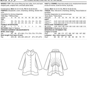 Uncut Butterick 6459 Misses' Stand-collar, Back-gathered Top or Jacket ...
