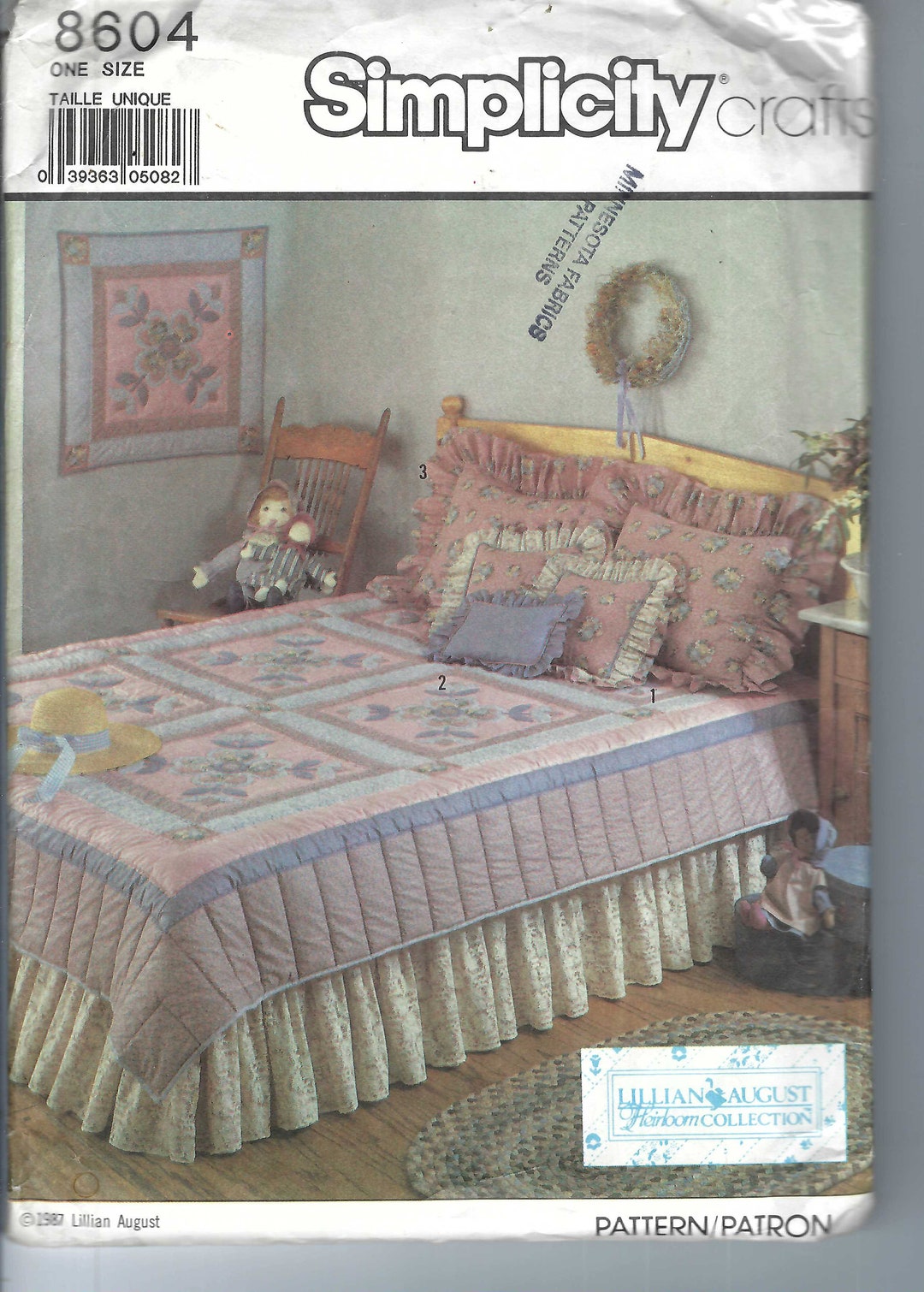 Uncut Simplicity Sewing Pattern 8604, Full / Queen Sized Quilt, Dust ...