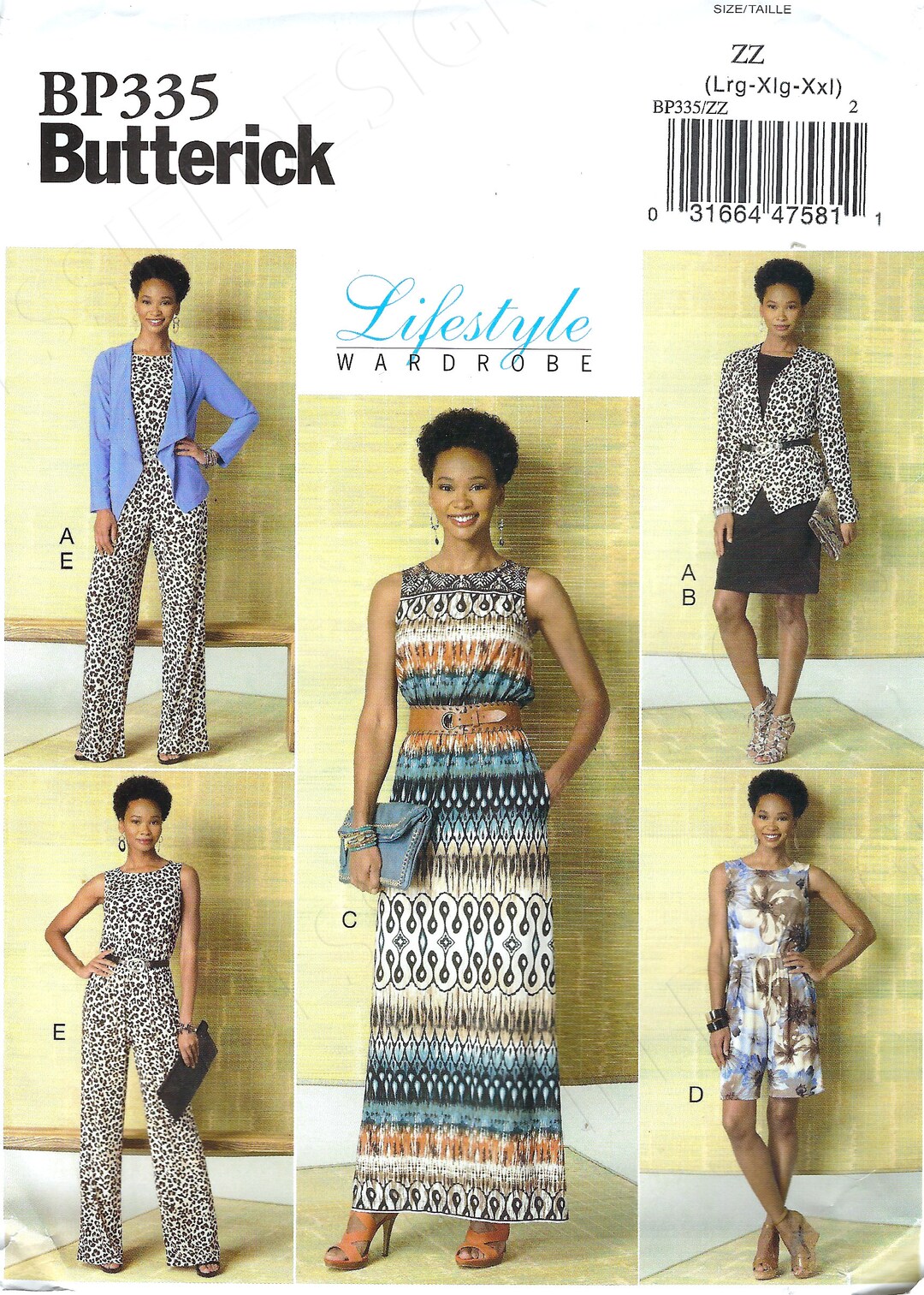 Uncut Butterick Sewing Pattern 335 6330 Misses' Jacket, Elastic-waist ...