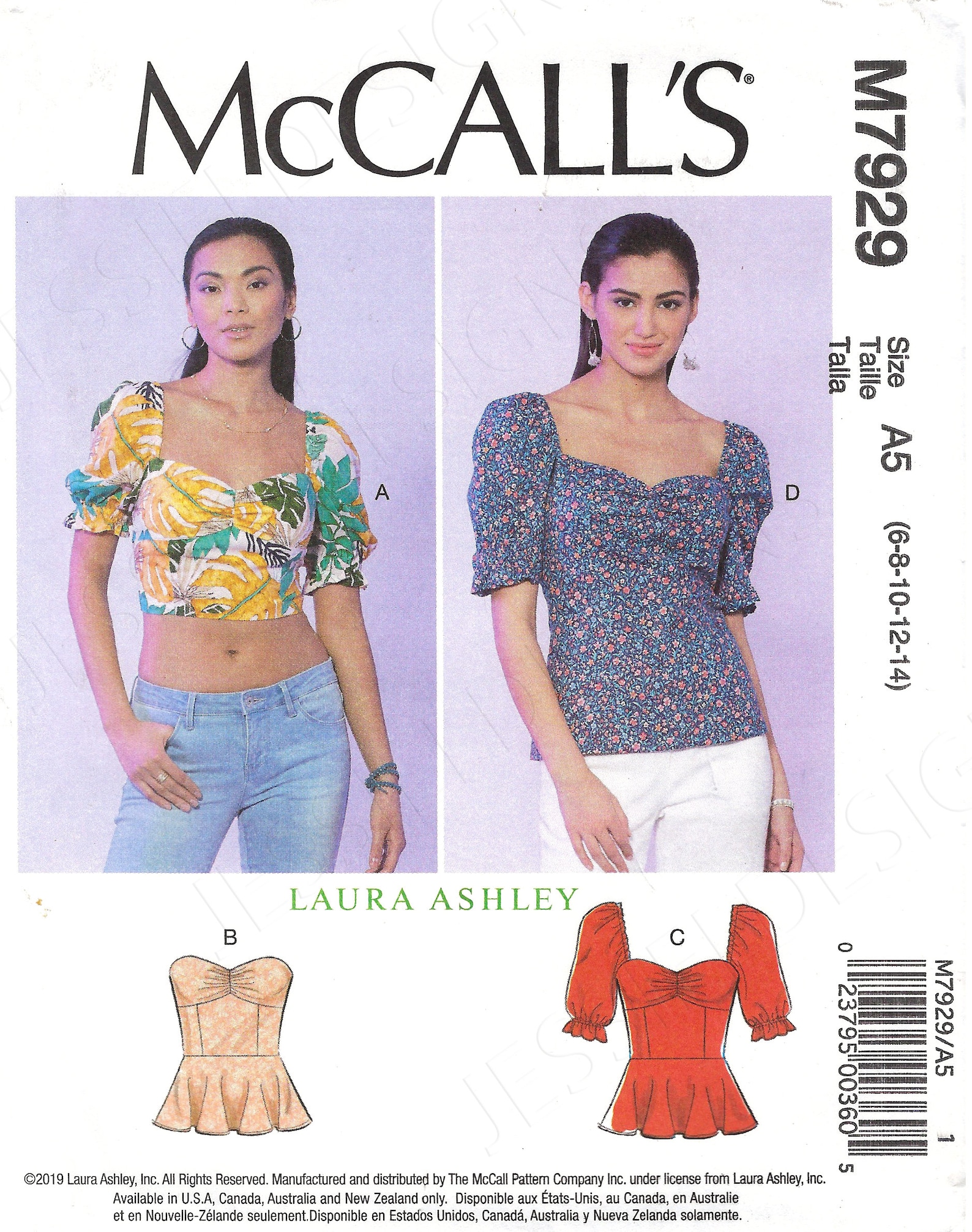 Uncut Mccalls Sewing Pattern Pattern M7929 7929 Misses' - Etsy