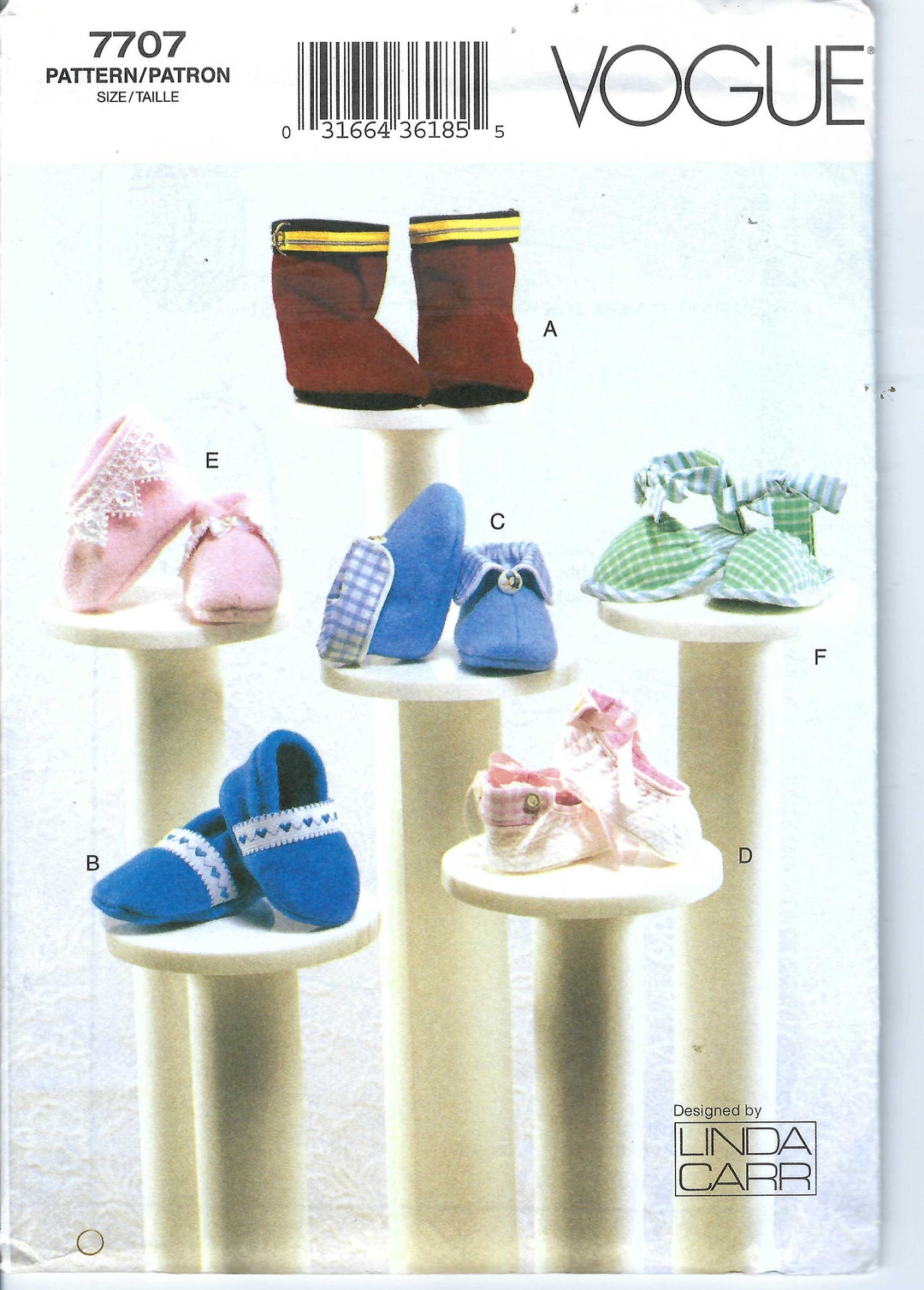 Uncut Vogue Sewing Pattern Size NB-M Baby Girl or Boy Booties or Baby ...