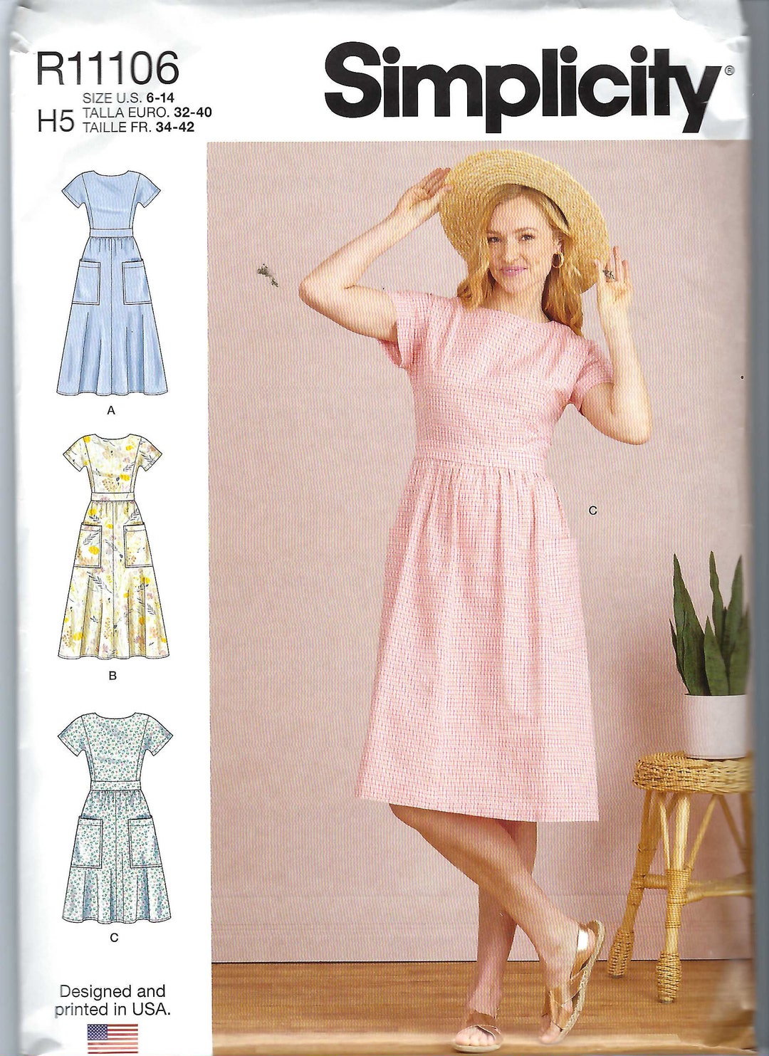 Uncut Simplicity Sewing Pattern 11106 9324 DRESSES in 2 Lengths Misses ...
