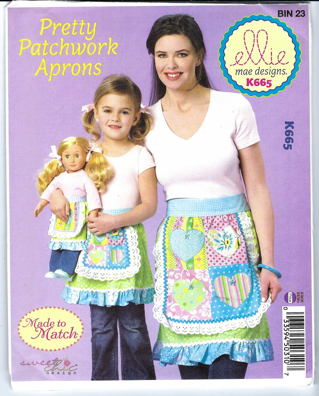 Uncut Kwik Sewing Pattern Adult, Child, Doll Patchwork Aprons Sewing ...