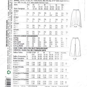 Uncut Simplicity Sewing Pattern 10497 9110 Misses Pull on Skirts and ...