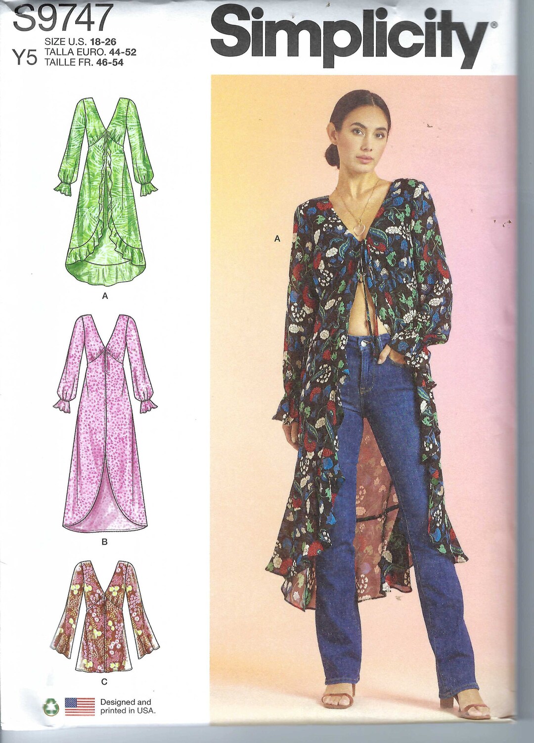 Uncut Simplicity Sewing Pattern 9747 Sewing Pattern Misses Tie Front ...