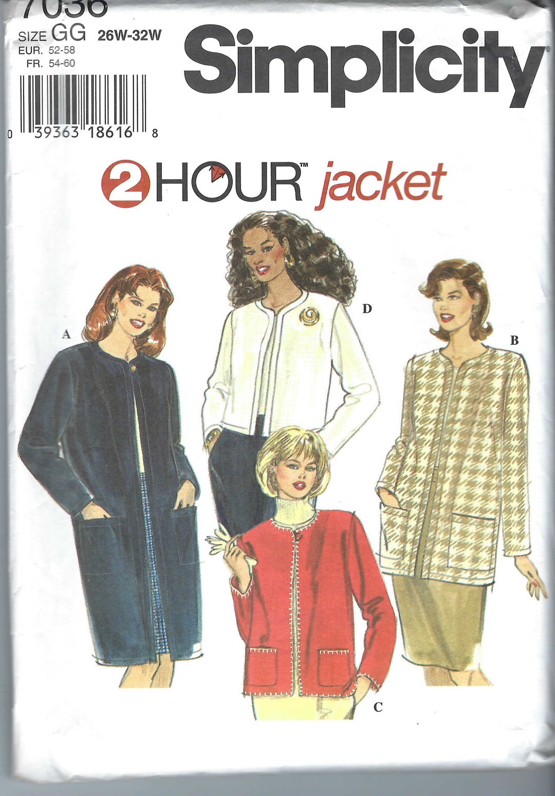 Rare Uncut Vintage Sewing Simplicity Pattern 7036 Simplicity Women ...