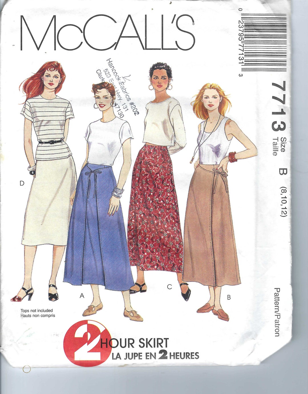 Uncut Vintage Mccalls Sewing Pattern 7713. Ladies 2 Hour Skirts Size 8-10-12 FF - Etsy