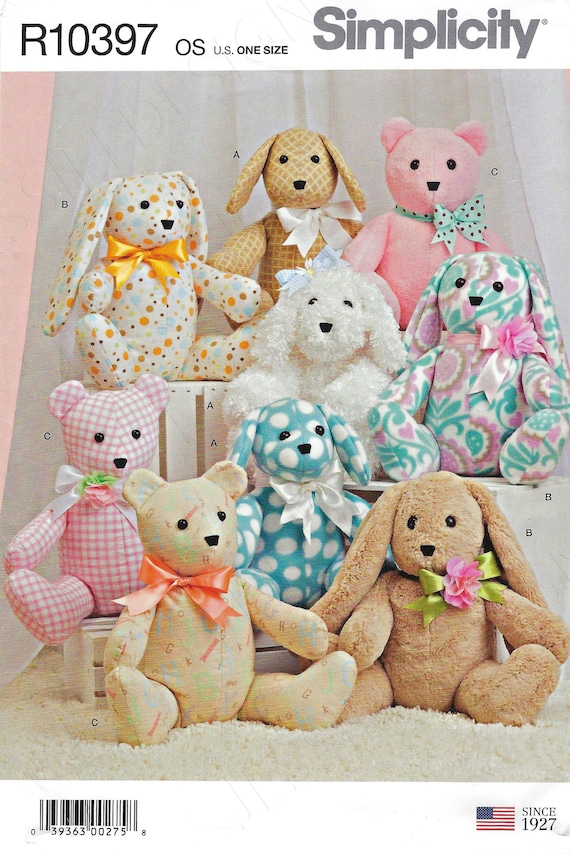 Uncut Simplicity Sewing Pattern 11182 8044 10397 Stuffed - Etsy