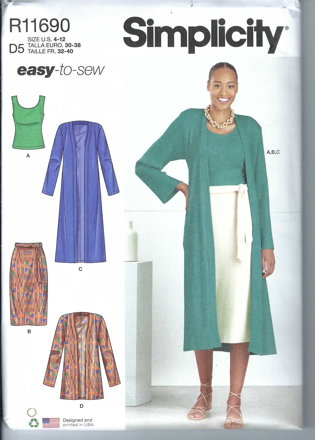 Uncut Simplicity Sewing Pattern 11690 9716 Misses and Plus Size Easy to ...