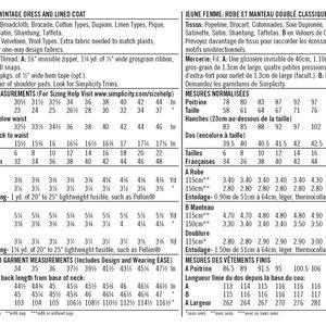 Uncut Simplicity Sewing Pattern 0224 10152 8731 Misses' Vintage Dress ...