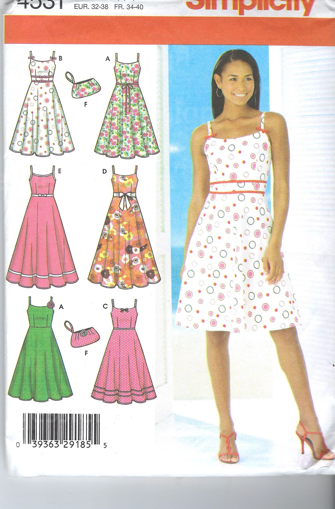 Uncut Simplicity Sewing Pattern 4531 Fresh Flirty Flared Sun Dresses ...