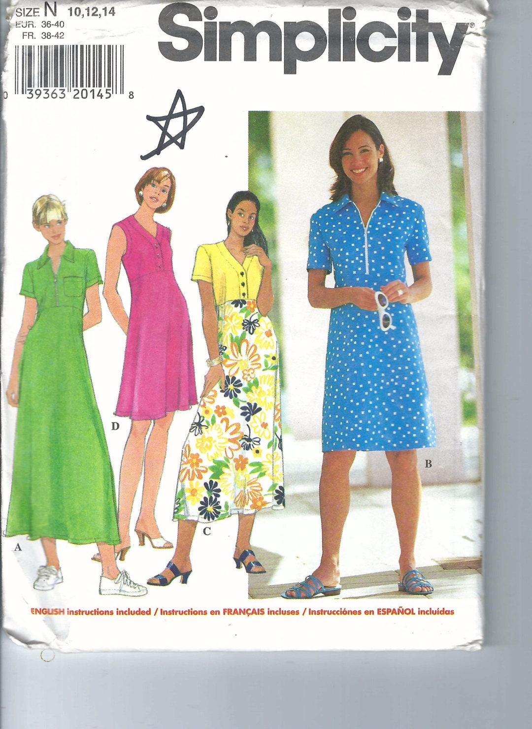 Uncut Vintage Simplicity Sewing Pattern 7592 Vintage Simplicity SEWING ...