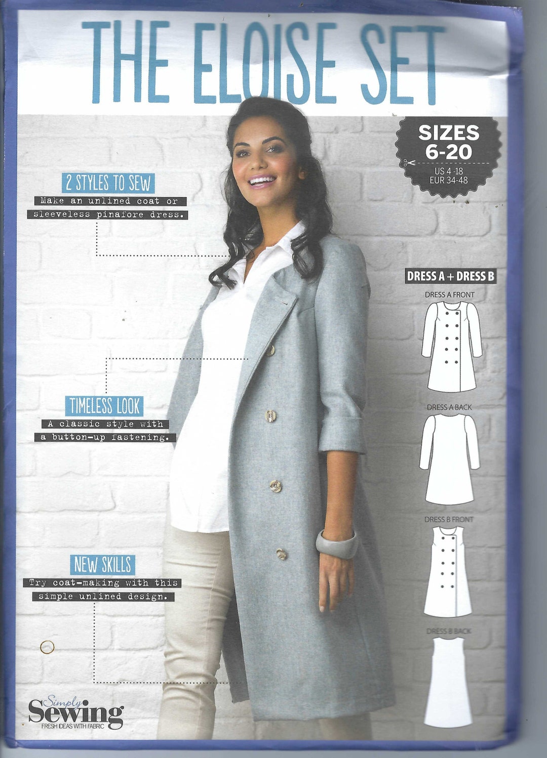 Uncut Simply Sewing Pattern the Eloise Set Pattern SIZE 4-18 Dress ...