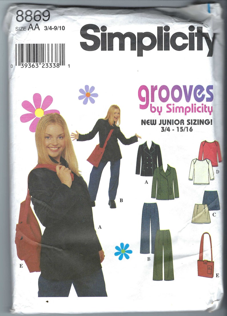Uncut Simplicity Sewing Pattern 8869 Teen's Outfits Size - Etsy