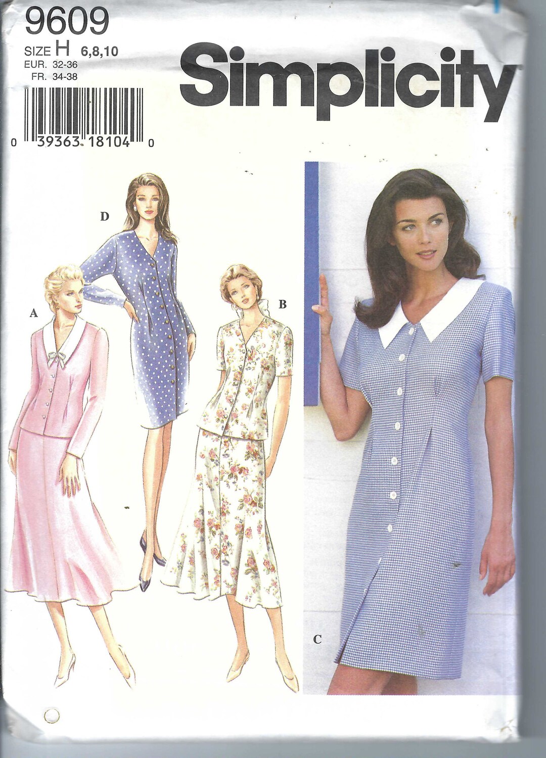 Uncut Vintage Simplicity Sewing Pattern Misses One or Two-piece Dress ...