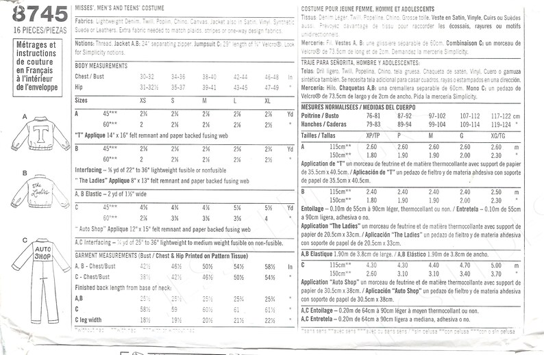Uncut Vintage Simplicity Sewing Pattern 8745 Grease Musical | Etsy
