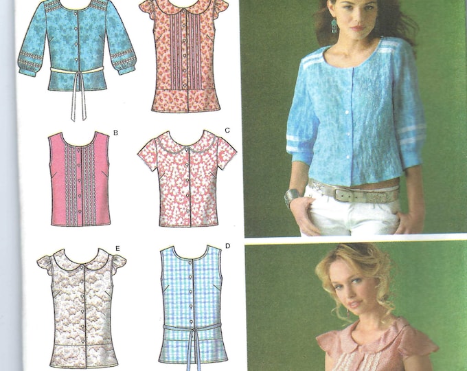 Uncut Simplicity Sewing Pattern Blouse Pattern 4179 Misses' Button ...
