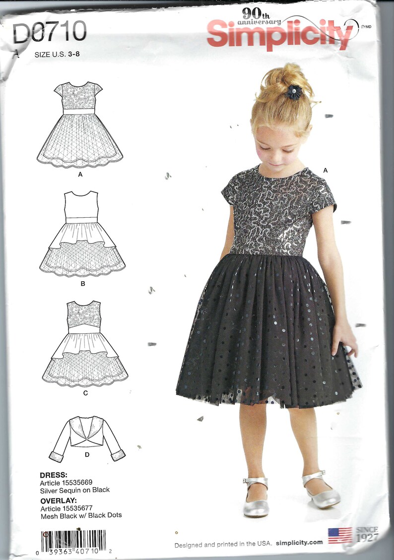 Uncut Simplicity 710 8283 American Girl Child's Dress and - Etsy