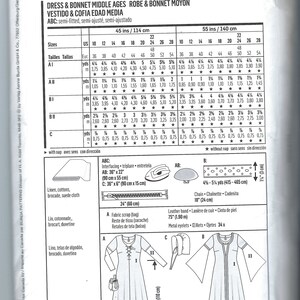 Uncut Burda Style Sewing Pattern 7468 Medieval Dress & Bonnet Misses ...