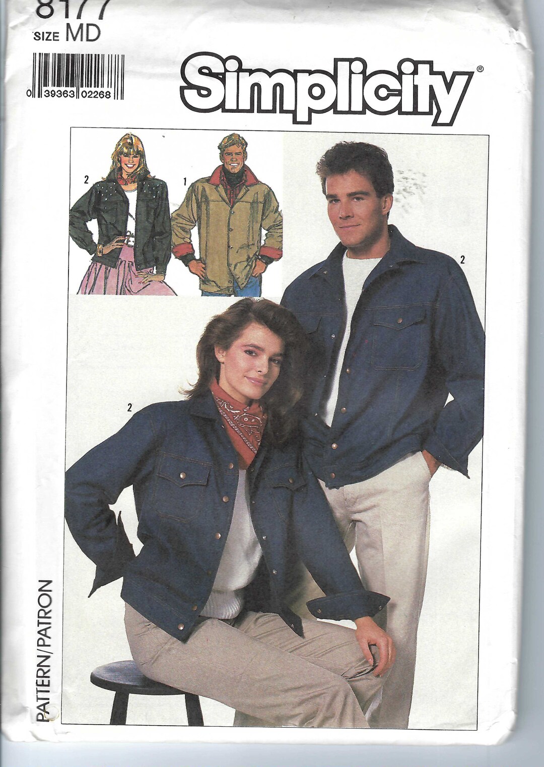 Uncut Vintage Simplicity Sewing Pattern 8177 Mens'/misses'/teens ...