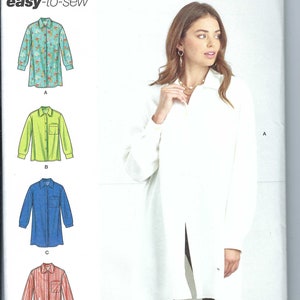 Uncut Simplicity Sewing Pattern 11693 9707 Misses' Shirts Size 4-12 12 ...