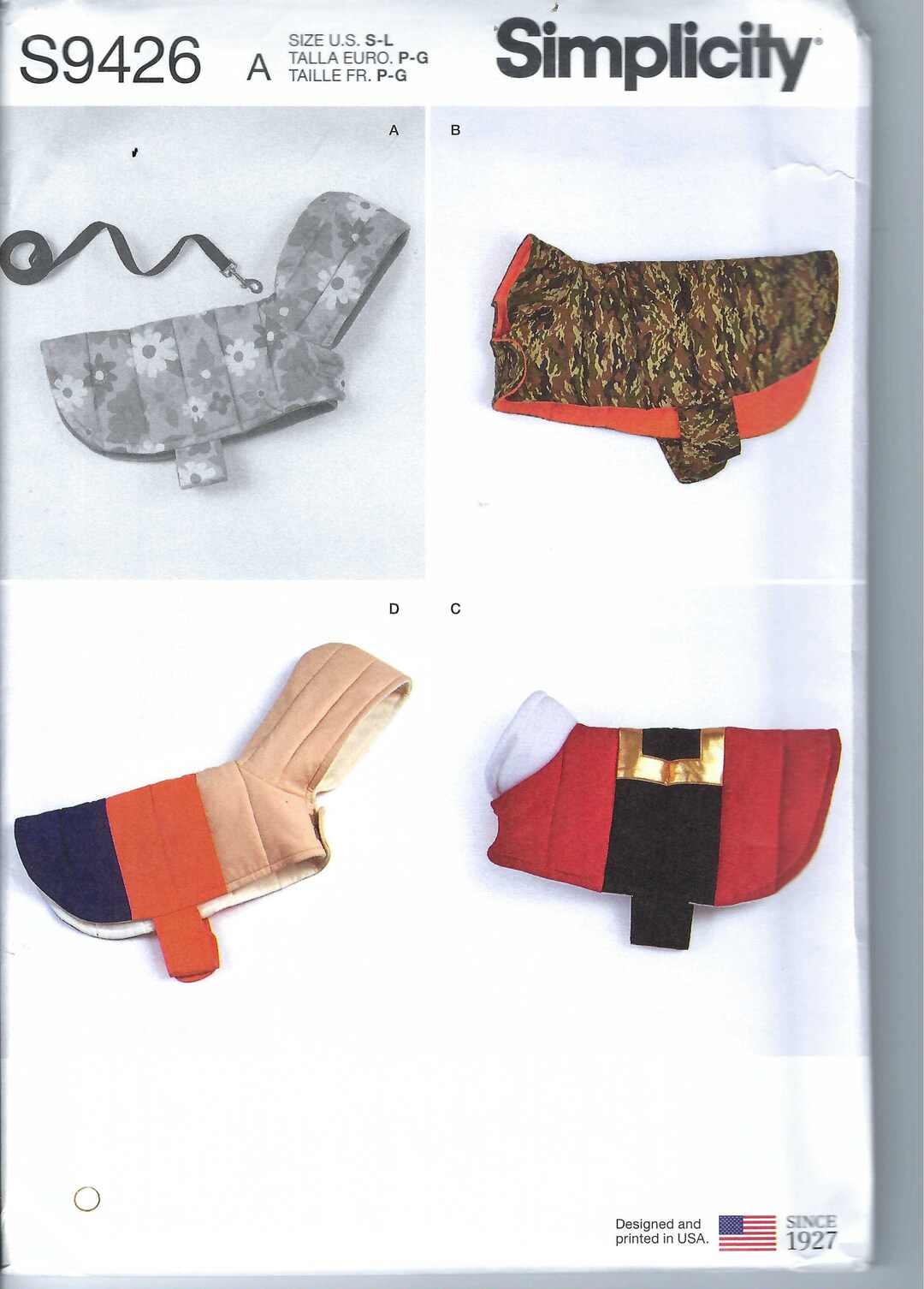 Uncut Simplicity Sewing Pattern 9426 Quilted Coats for Small to Large ...