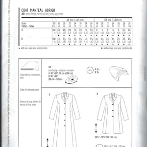 Uncut Burda Sewing Pattern 7240 Coat Pattern A-line , Princess Seams ...