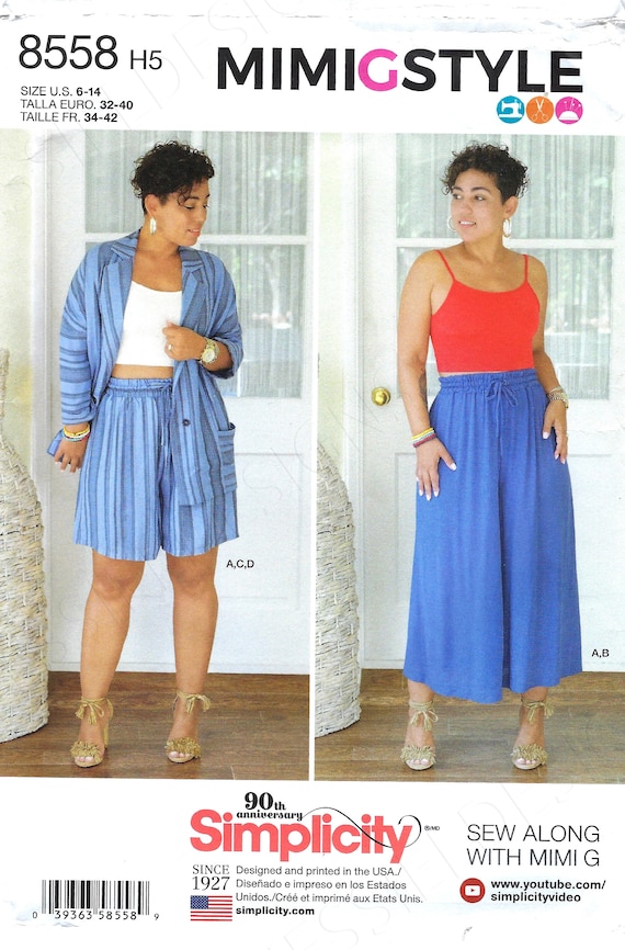 Uncut Simplicity Sewing Pattern 8558 Women's Wide Leg - Etsy