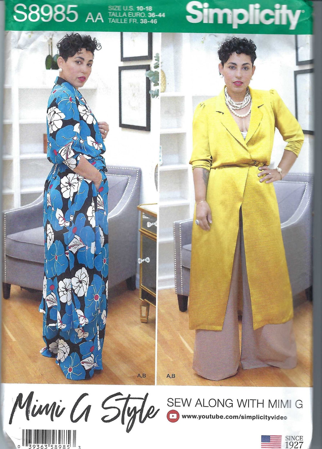 Uncut Simplicity Sewing Pattern 11380 8985, Mimi G - Misses'/women's ...