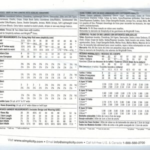 Uncut Simplicity Sewing Pattern 2366 Easy to Sew Misses Skirt Pattern ...