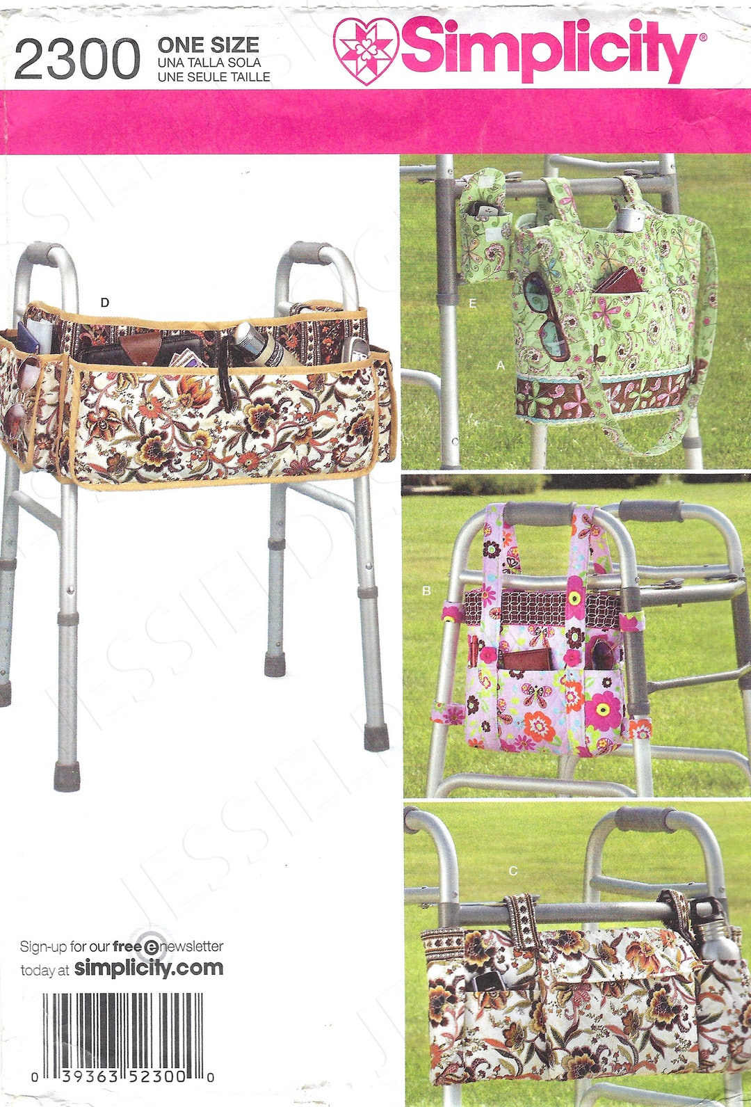 Uncut Simplicity Sewing Pattern Sew 2300 Bags, Walker Bag and Accessory ...
