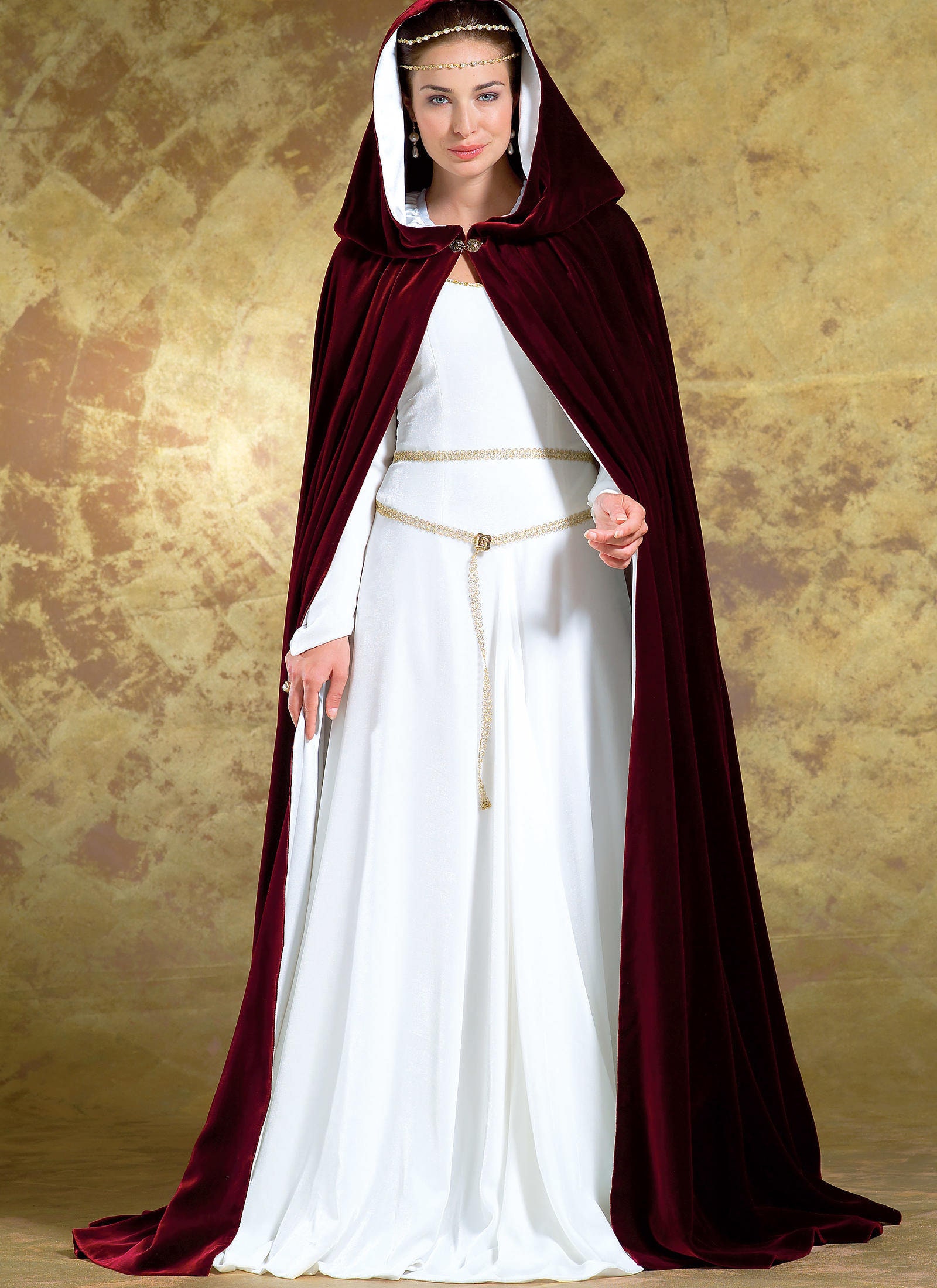 Uncut Floor-length Cape and Medieval Princess Seam Dress - Butterick ...