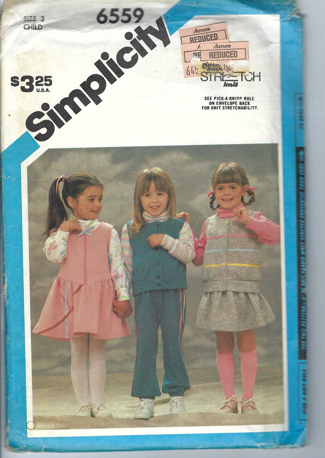Uncut Vintage Simplicity Sewing Pattern 6559 Sets, Vintage Pattern, Child Ensemble, Vintage ...