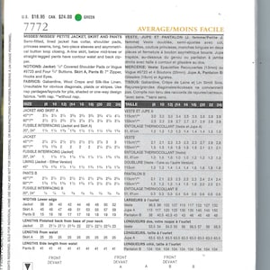 Uncut Vogue Sewing Pattern 7772 Jacket, Skirt and Pants Size 8-10-12 14 ...