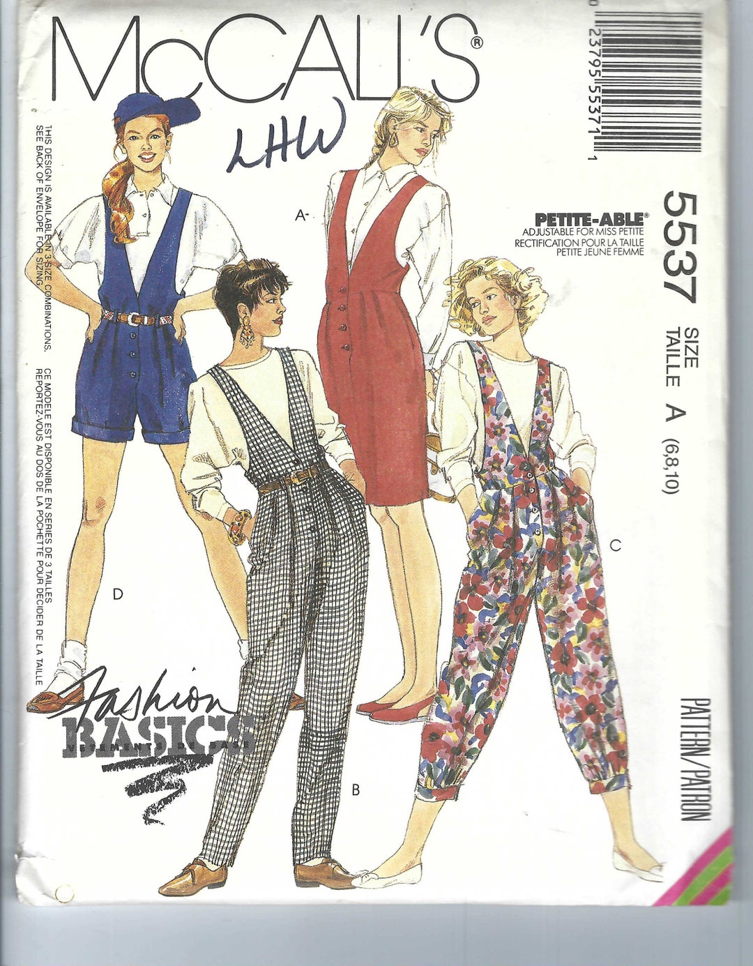Uncut Vintage Mccalls Sew Sewing Pattern 5537 Deep V-neck Jumper ...