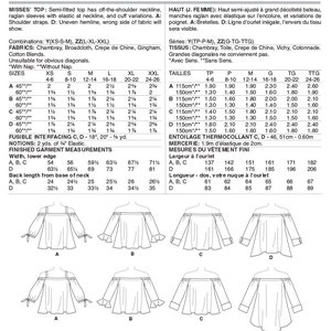 Uncut Butterick Sewing Pattern 337 6519 Misses' Off-the-shoulder Top ...
