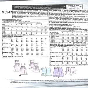 Uncut Mccall's Sewing Pattern 6947 Children's and Girl's Top,dresses ...