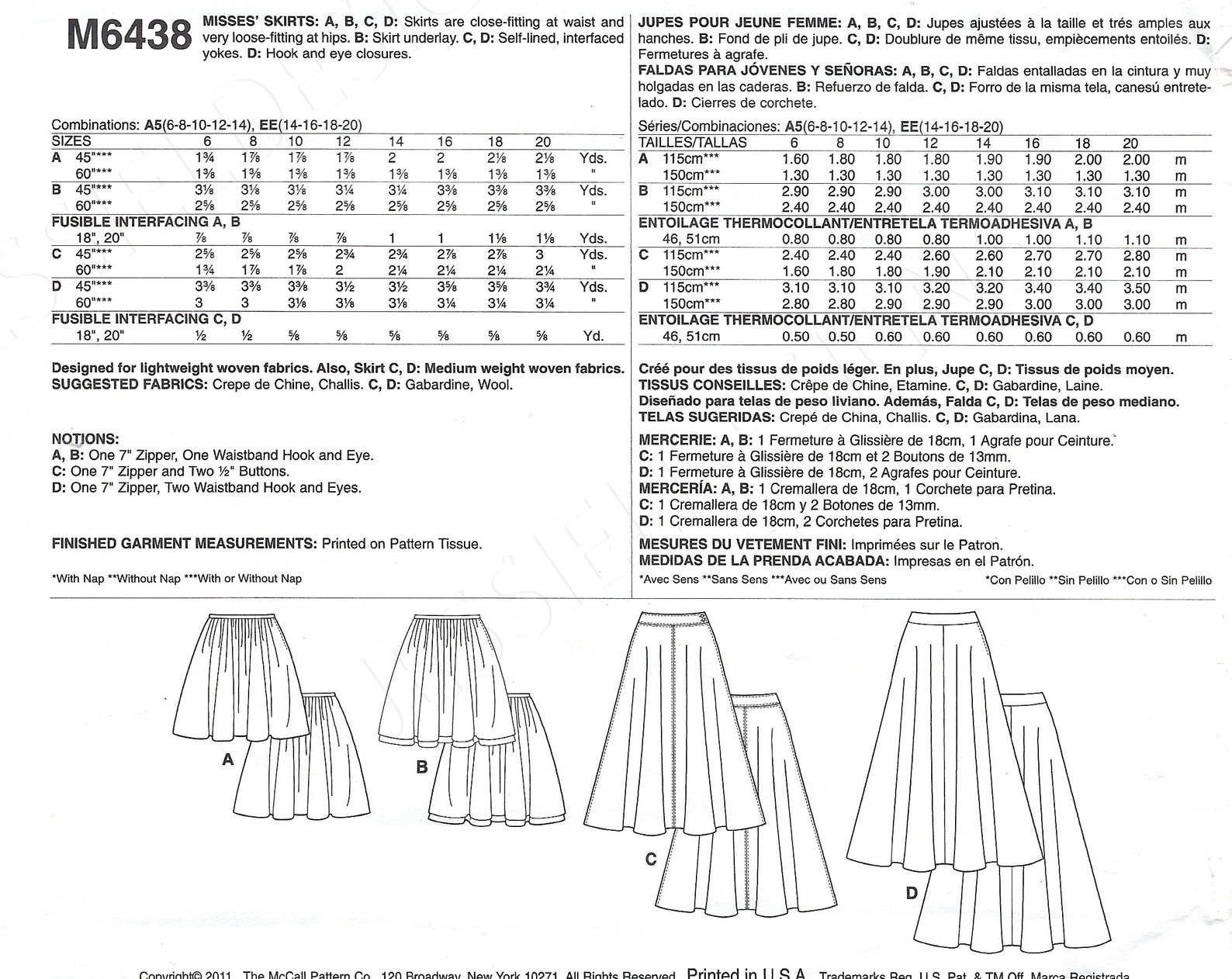 Uncut Mccalls Sewing Pattern 6438 Womens Gathered Flared Full - Etsy